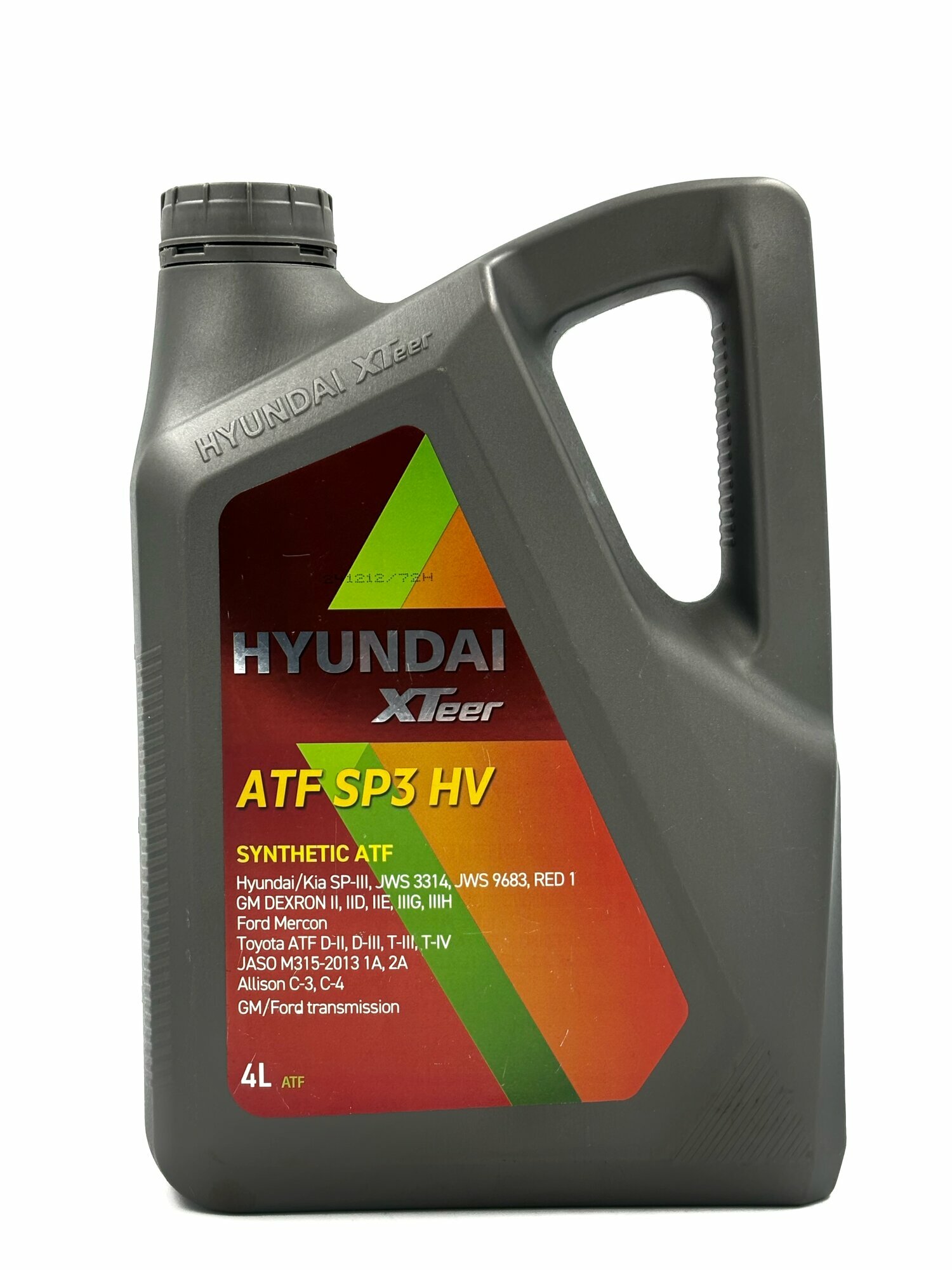 Масло трансмиссионное HYUNDAI XTeer ATF SP3 HV, 4 литра, синтетическое