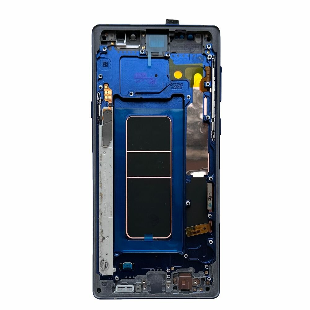 Дисплей в сборе с рамкой для Samsung Note 9 SM-N960F голубой — запасная часть для ремонта смартфона