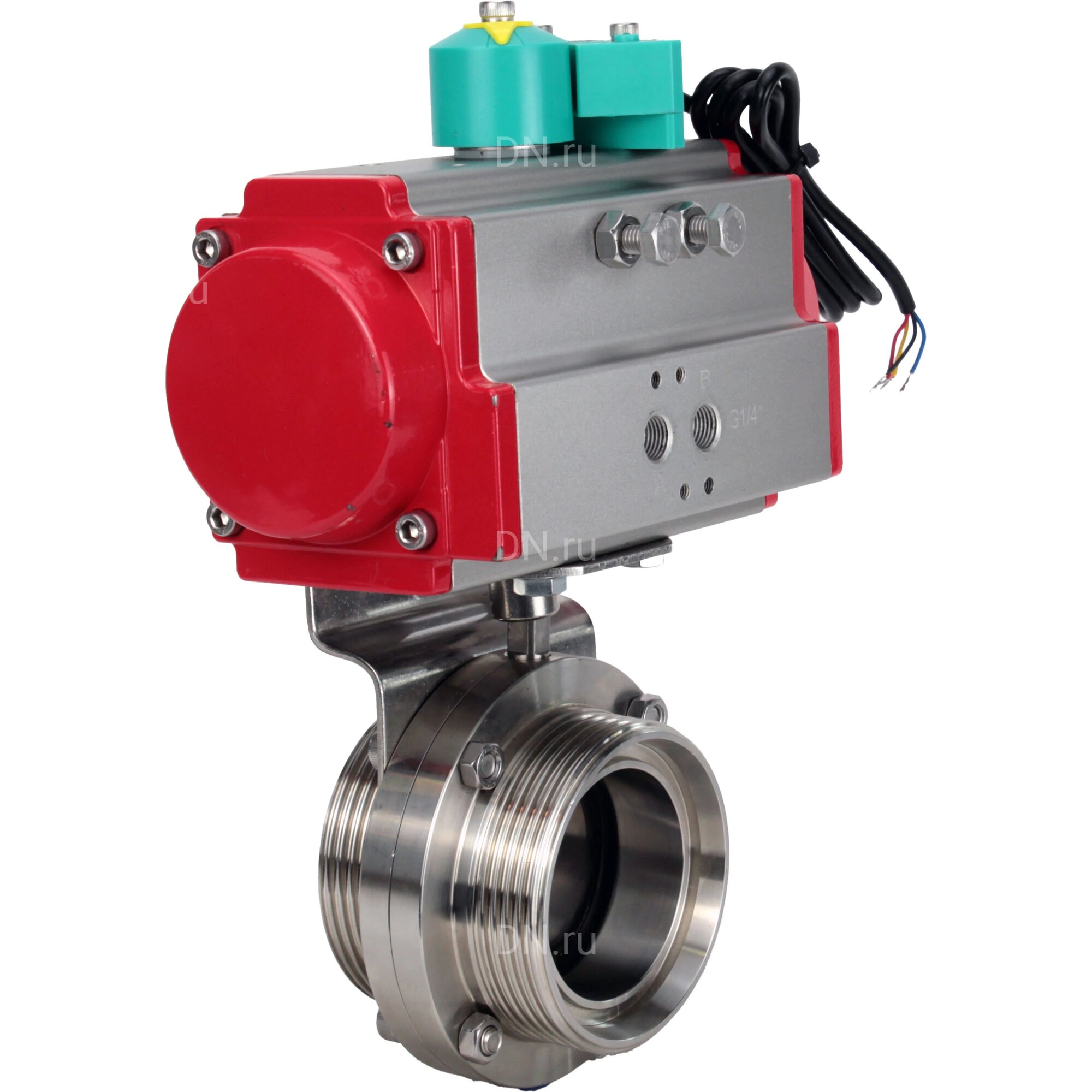 Затвор DN.ru 304-304-Sil-2W-T-H Ду65 Ру10 с пн. прив. DA-052 и МППП-200