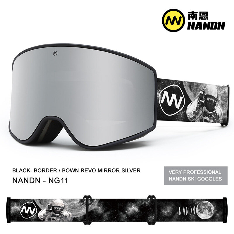 Сферические лыжные очки NANDN для мужчин и женщин, антизапотевающее лыжное снаряжение NG11