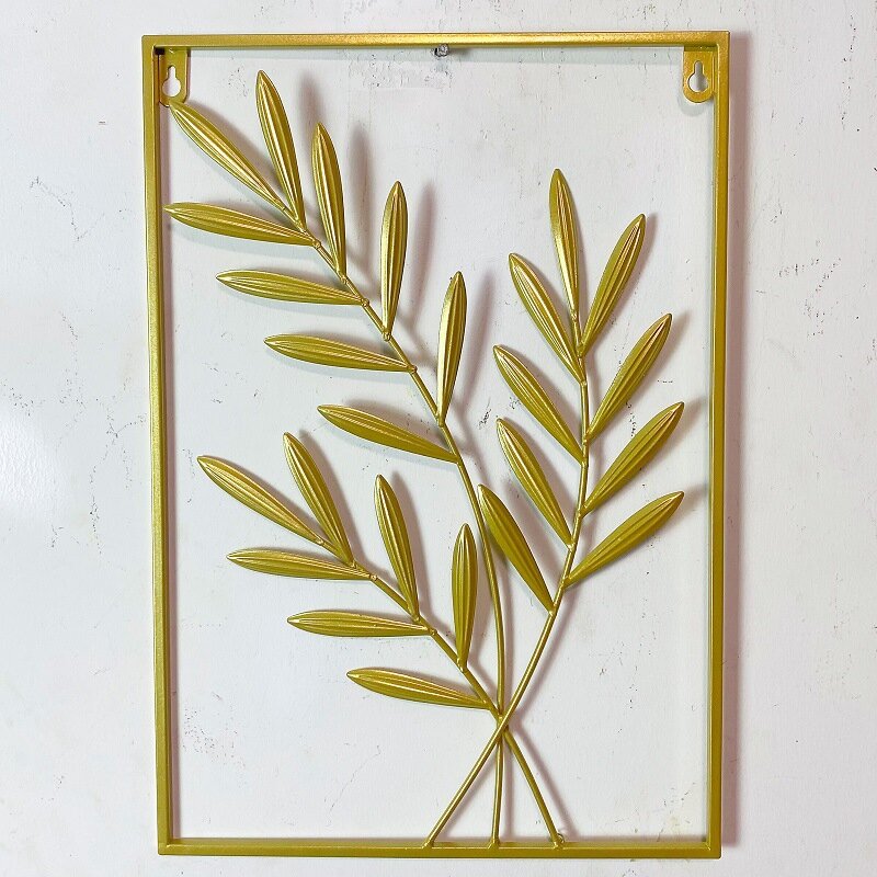 ✅ Миниатюрные листья из цветного железа Amazon, современное украшение для стены в гостиной, фон для телевизора и