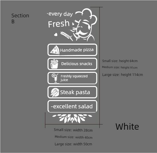 Креативная пицца, западный ресторан, кафе, хлеб, торт, чай с молоком, десерт, наклейка на стеклянную дверь, наклейка на