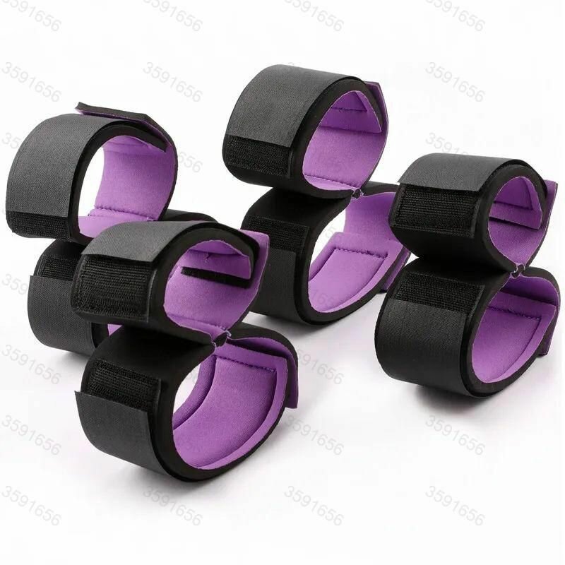 4 шт./компл. БДСМ набор для кровати, фиксаторы для рук и ног, манжеты для ног, наручники, оковы, бандаж БДСМ для связывания ног и рук, комплект для ролевых игр