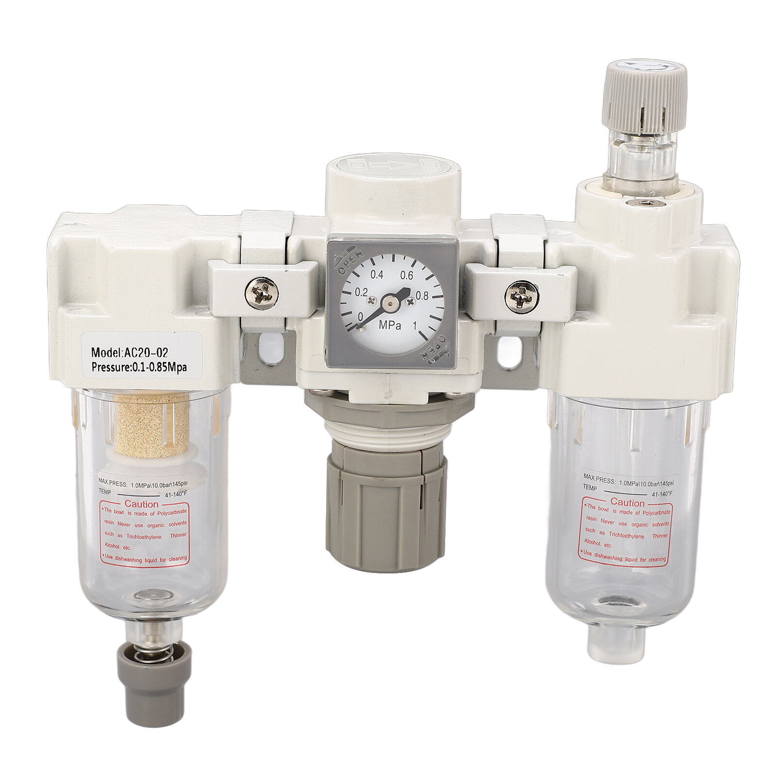 Воздушный фильтр с корпусом из алюминиевого сплава для компрессора G1/4 дюйма, масляный сепаратор для пневматических электроинструментов, прочный и легкий