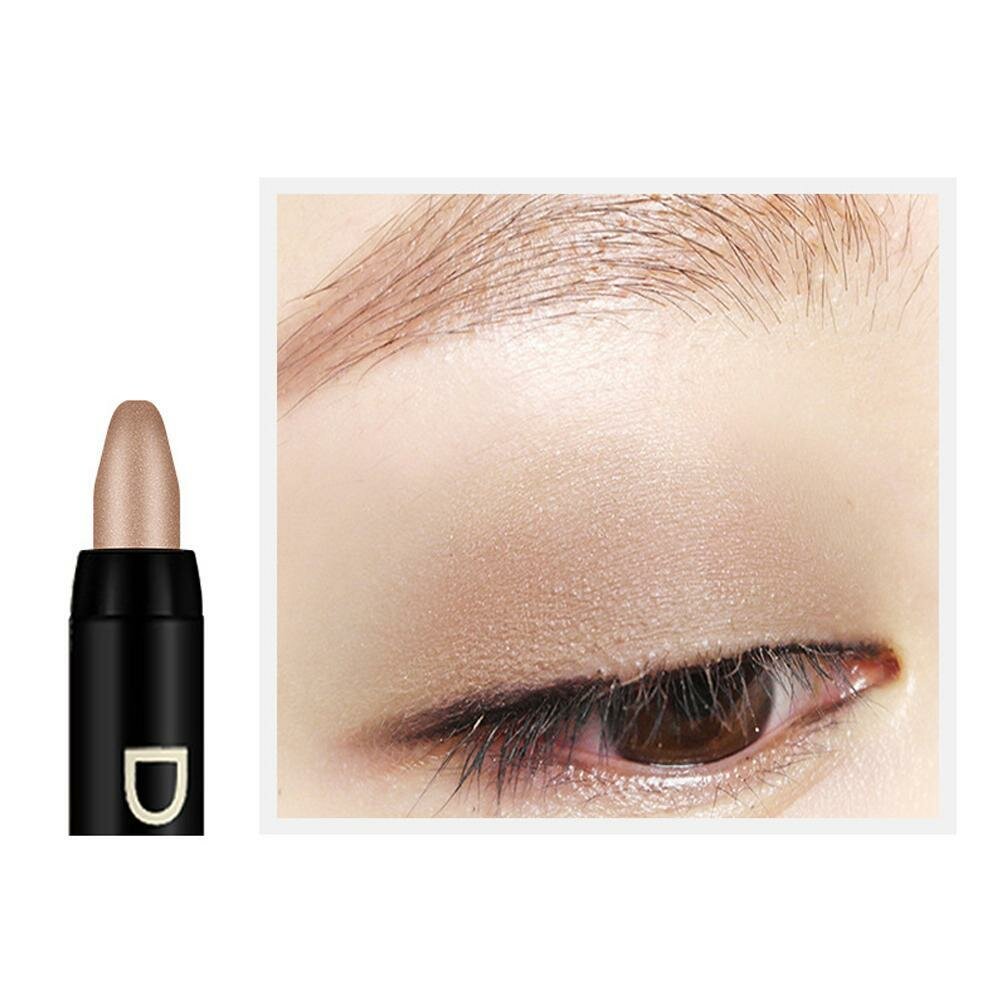 Long lasting Eyeshadow Stick Eye Makeup Compact Design Rotating Eyeshadow Stick Glitter Delicate Texture Waterproof Lying Silkworm Pencil Beginner