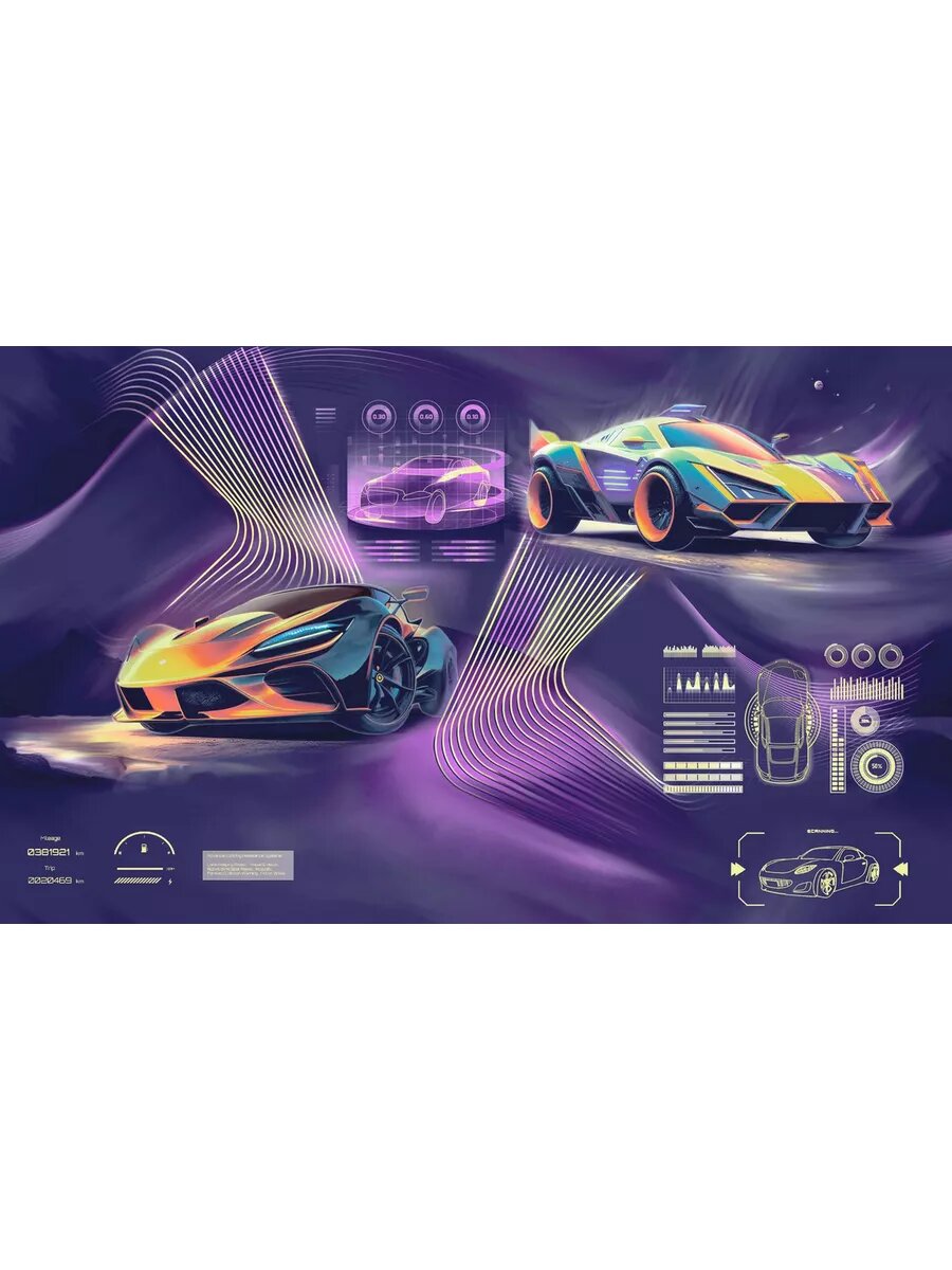 Обои ERISMANN BENEFIT "RALLY", светящиеся, с эффектом свечения в темноте