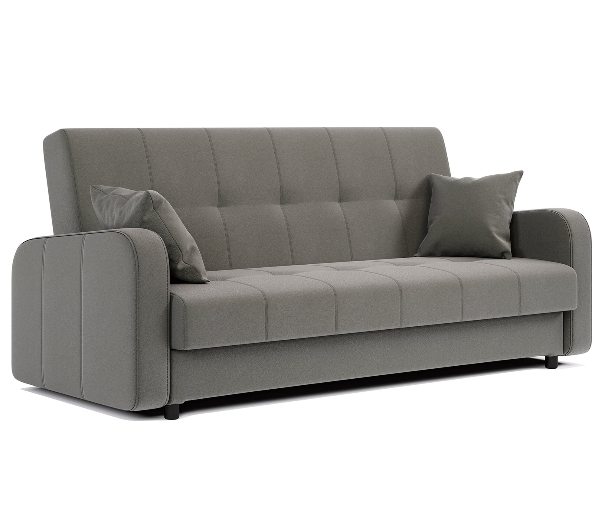 Диван-книжка Версаль 120х190 см, прямой, раскладной, велюр серый