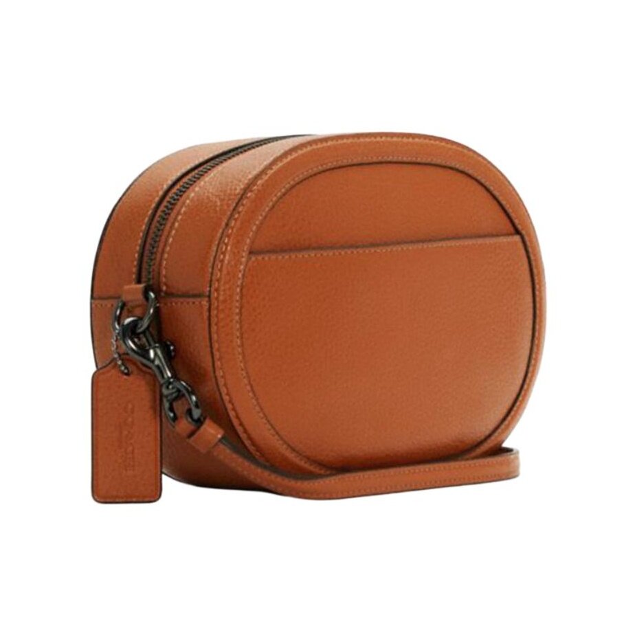 Сумка Coach, фактура тиснение, оранжевый — фото 1