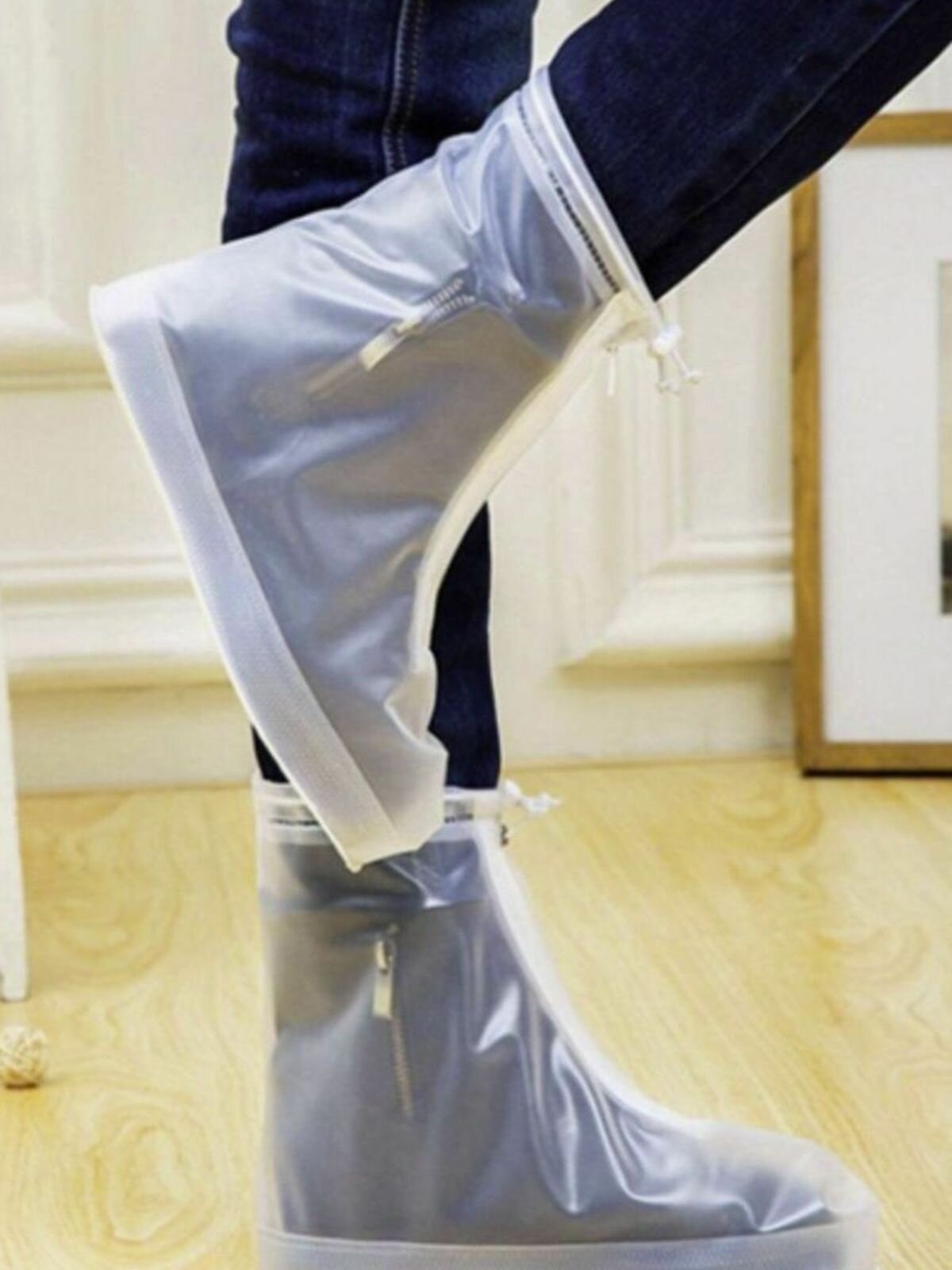 Чехол для обуви (дождевики для обуви) на молнии, размер XXL