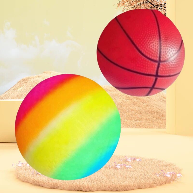 Новые детские футбольные игрушки, мяч-слэпбол, надувной мяч для детского сада, мяч-арбуз, радужный мяч, маленький
