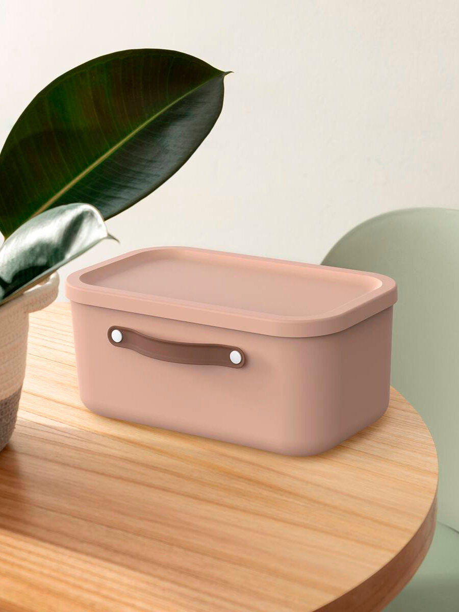 Ящик для хранения Rotho Maloja 12л, розовый