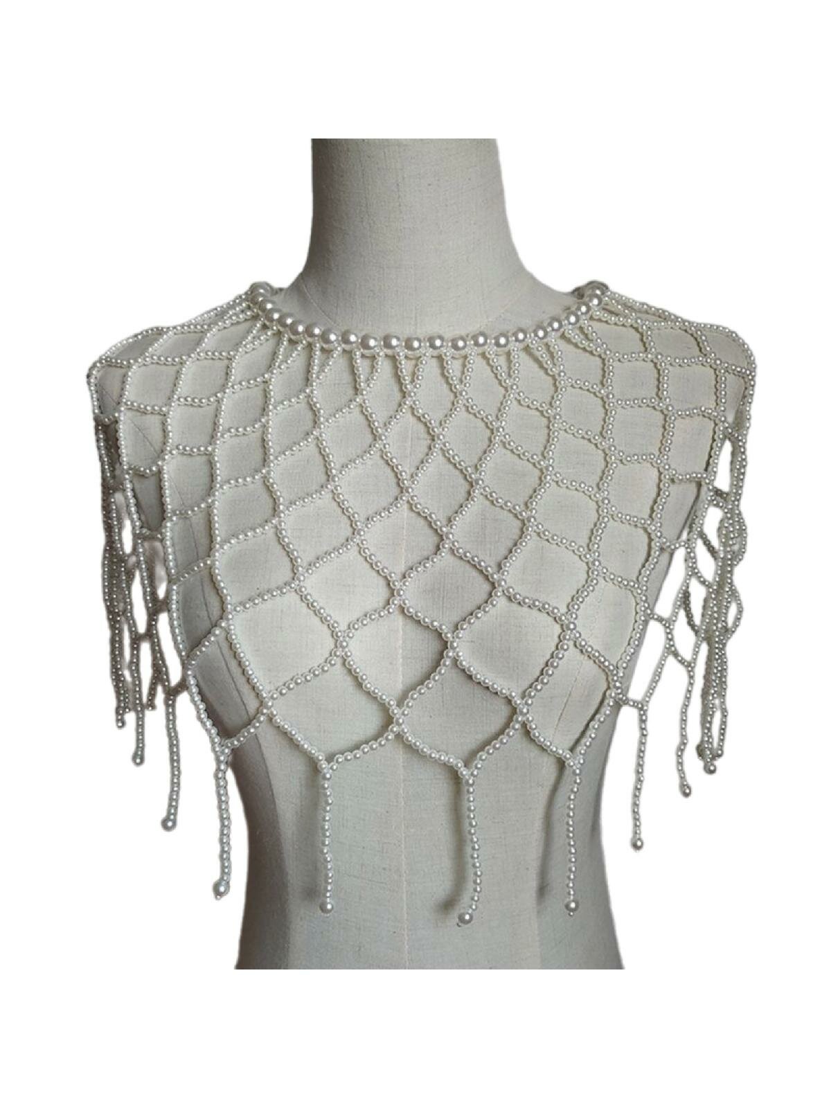 Шикарный и удобный аксессуар для цепочки из бисера на тело, сексуальное ожерелье-шаль