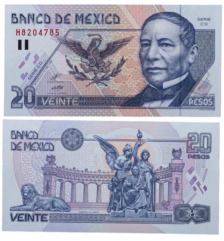 Мексика 20 песо 1999