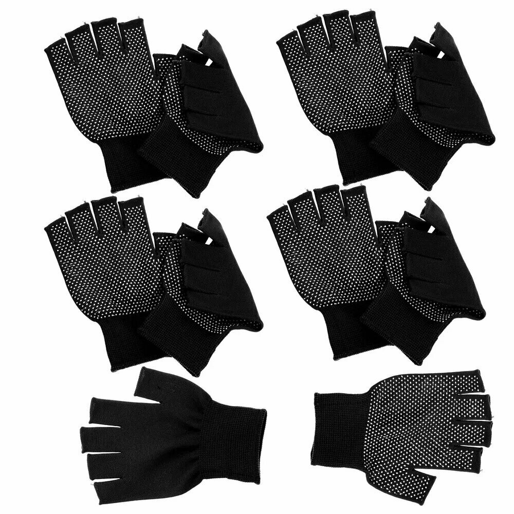 Рабочие Перчатки Без Пальцев Для Мужчин И Женщин, Противоскользящая, Дышащая, Теплая, Комфортная, 5 Пар