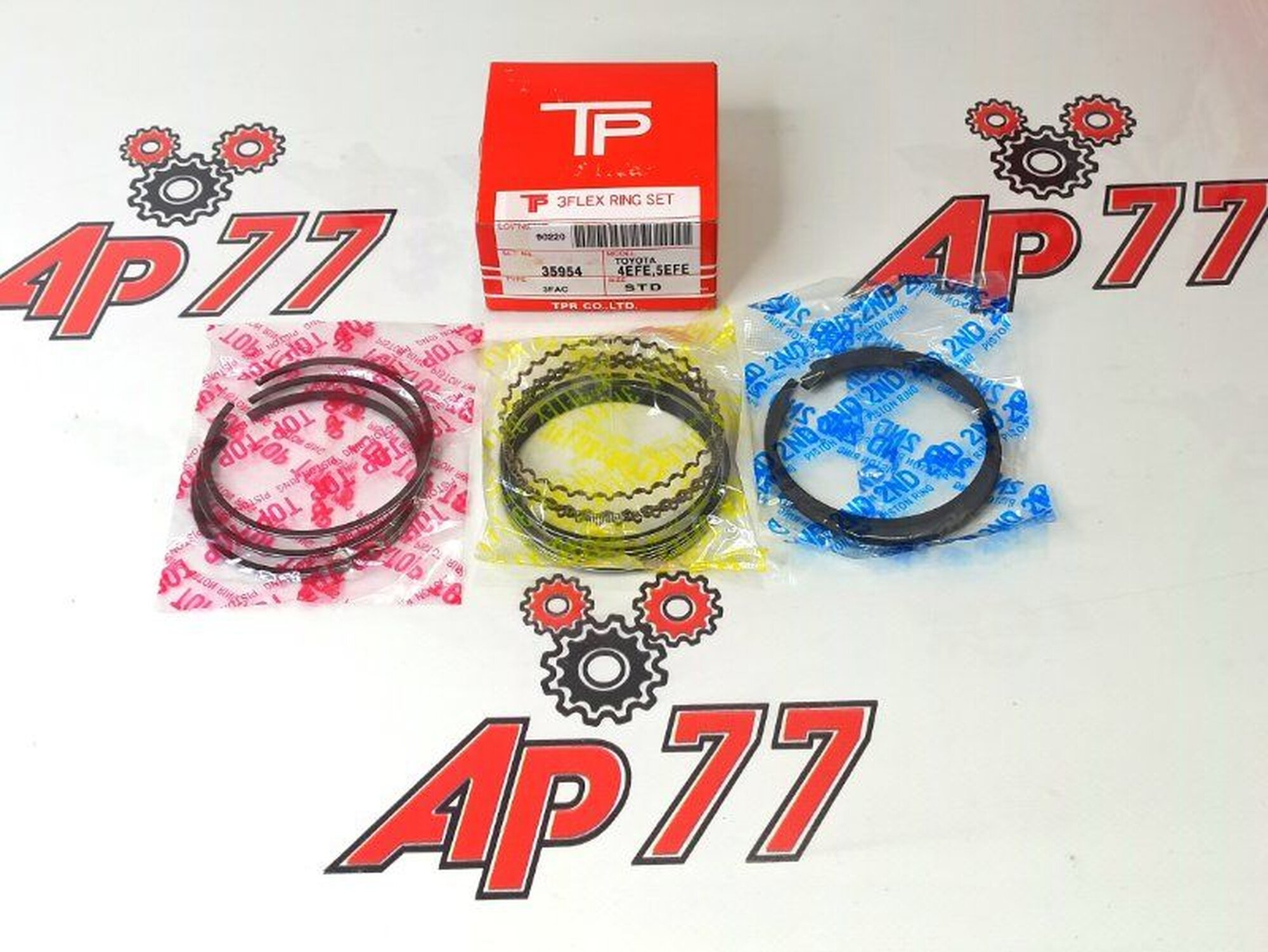 Кольца поршневые TPR для автомобилей Toyota 5EFE, STD, TP35954