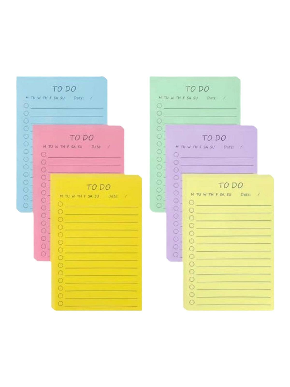 300 Штук цветной бумаги для заметок 6х4-дюймовая клейкая бумага для заметок Маленькие блокноты