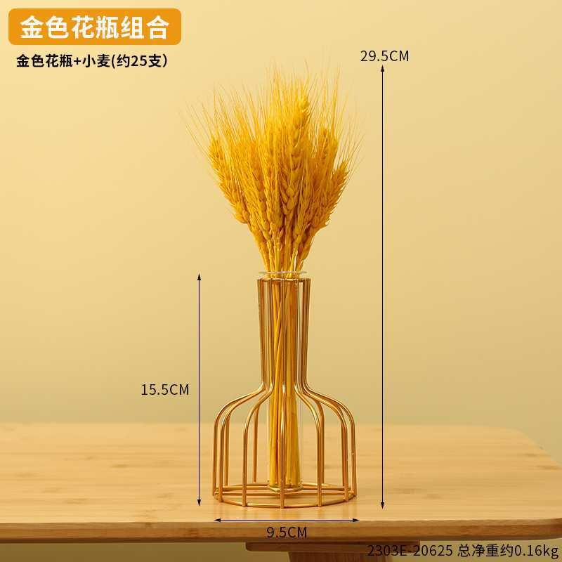 2026 Новейший стиль букета цветов ячменя, декор для винного шкафа в гостиной, украшение, счастливый мешок, ваза, колосья пшеницы, открытие магазина, благоприятный символ
