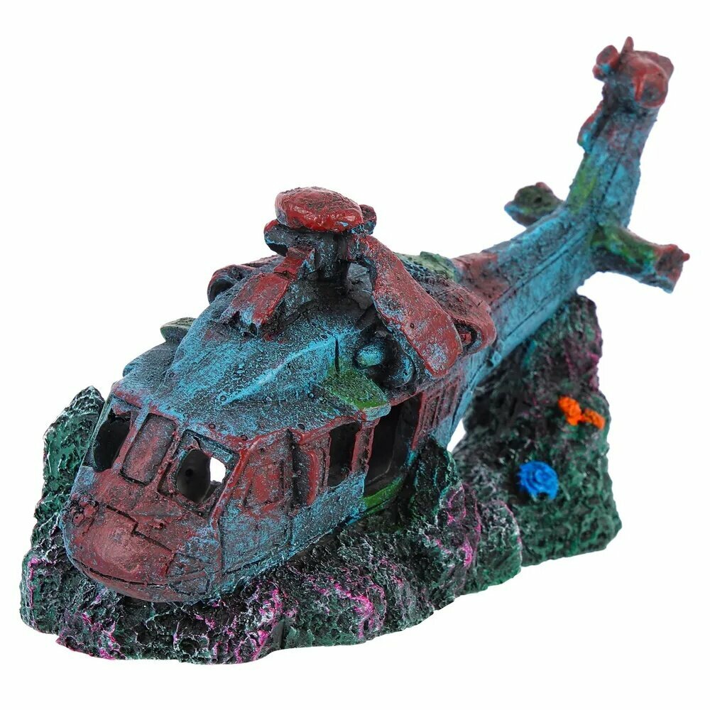 Украшение Для Аквариума В Форме Разбившегося Самолёта 19X11.5X8CM