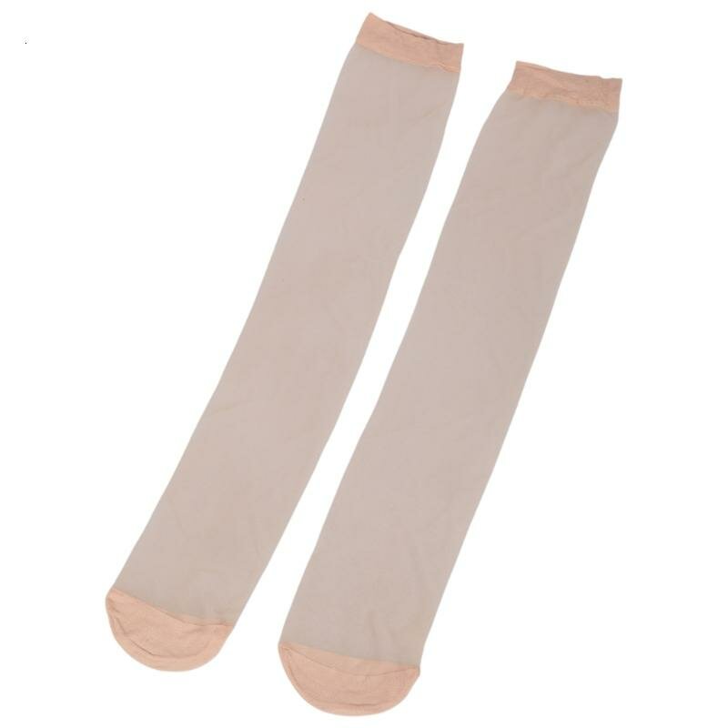 Женские шелковые колготки до колена, 1 пара, Мясистый