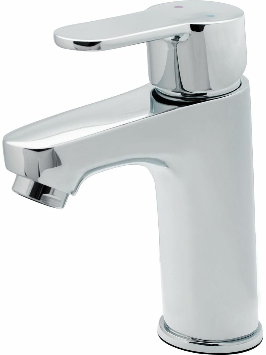 Смеситель для умывальника Swedbe Olymp М185588 однозахватный, закругленная ручка, цвет: хром