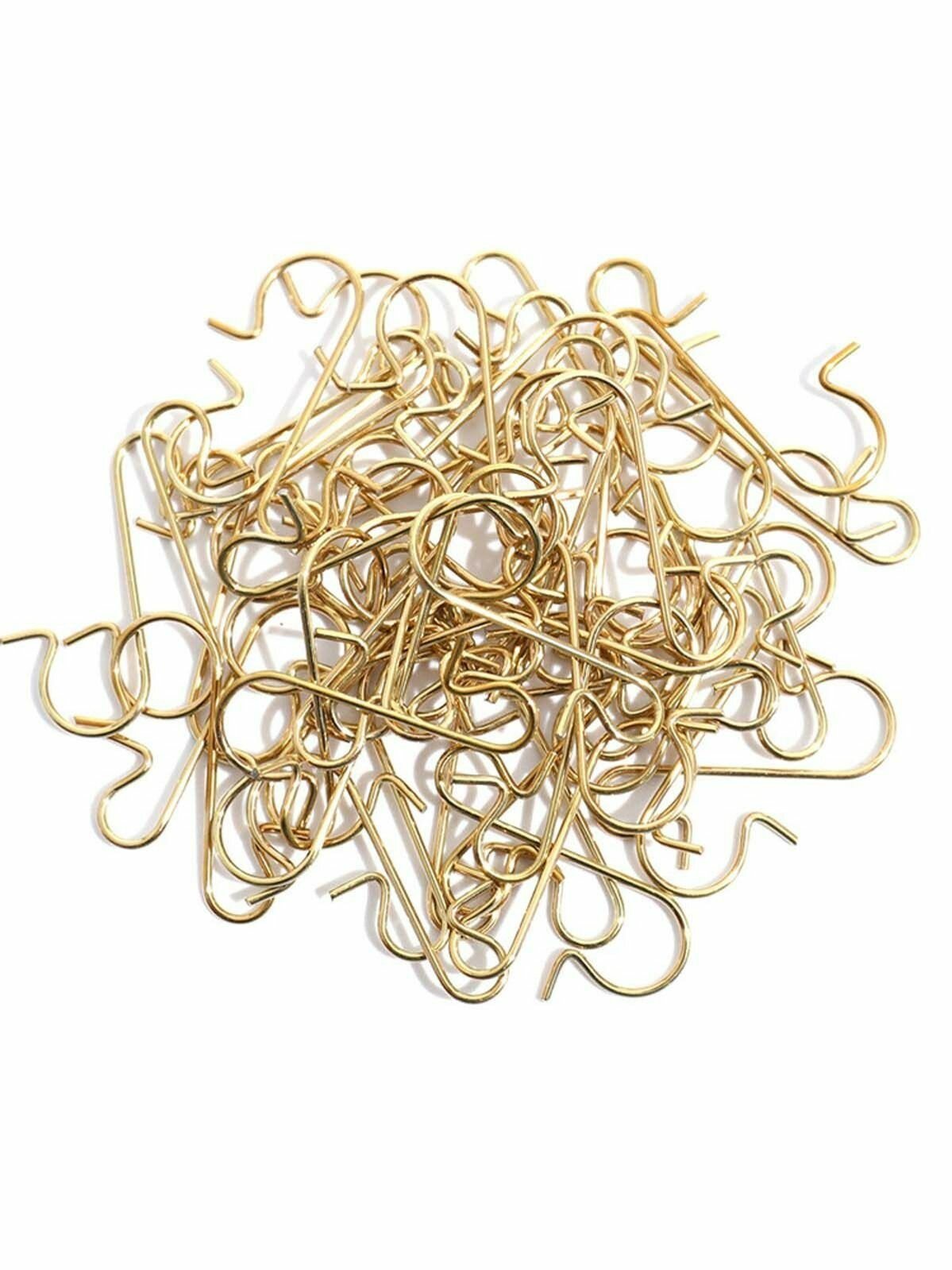 Крючок декоративный для украшений золотой 50 шт.