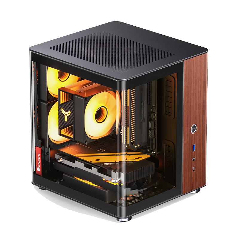 Корпус без блока Case JONSBO TK-0, Mini-Tower, no fans, 1xUSB-A 3.2 + 1xUSB-C 3.2, SFX PSU Support, mITX Black