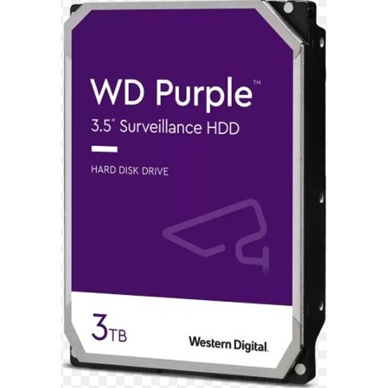 Жесткий диск Western Digital 3.5" WD Purple 3 ТБ, SATA 6 Gb/s, 128 Mb, 7200 rpm CMR (WD34PURZ)