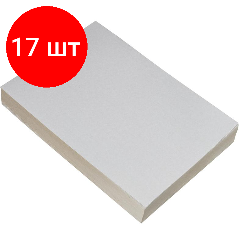 Комплект 17 шт, Картон для подшивки документов OfficeSpace, А4, немелованный, 100 листов, 260г/м2