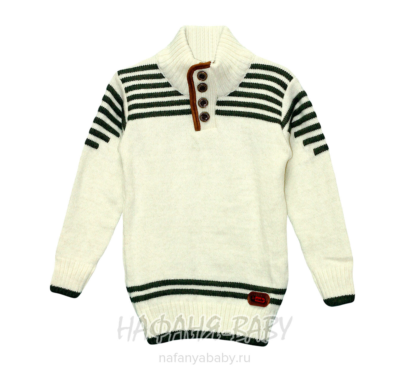 Джемпер  Вязаный джемпер с застежкой по вороту для мальчиков
