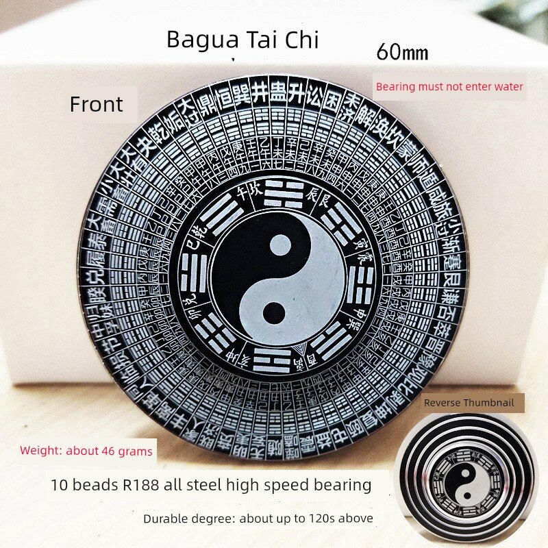 Китайский высокотехнологичный фиджет-спиннер, цельнометаллическая игрушка для снятия стресса, компас Фэн-шуй Тай-чи