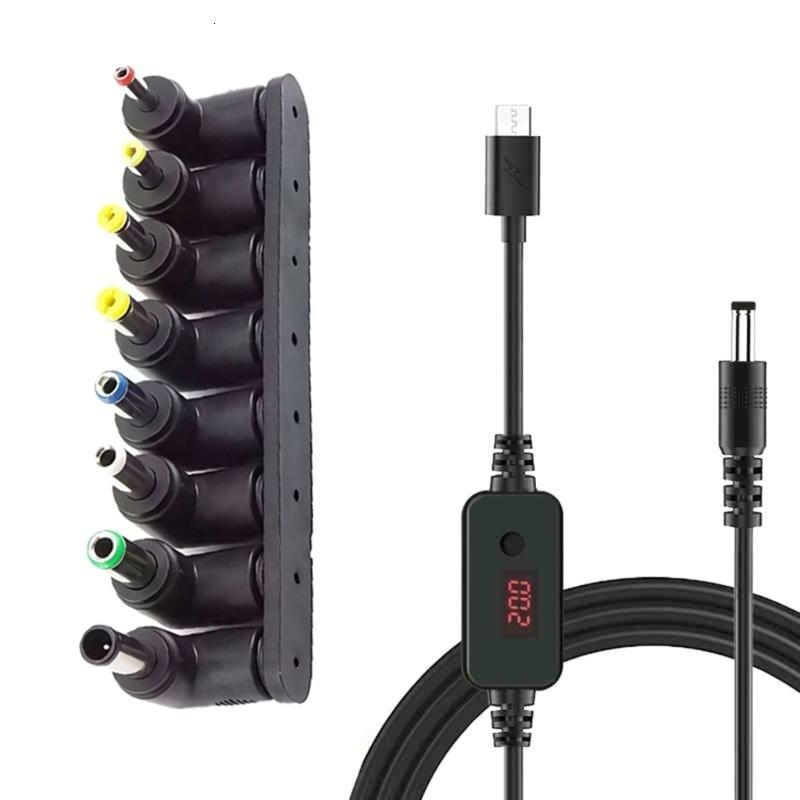 Адаптер питания универсальный 8 в 1, DC5521, От PD5 до 20 В