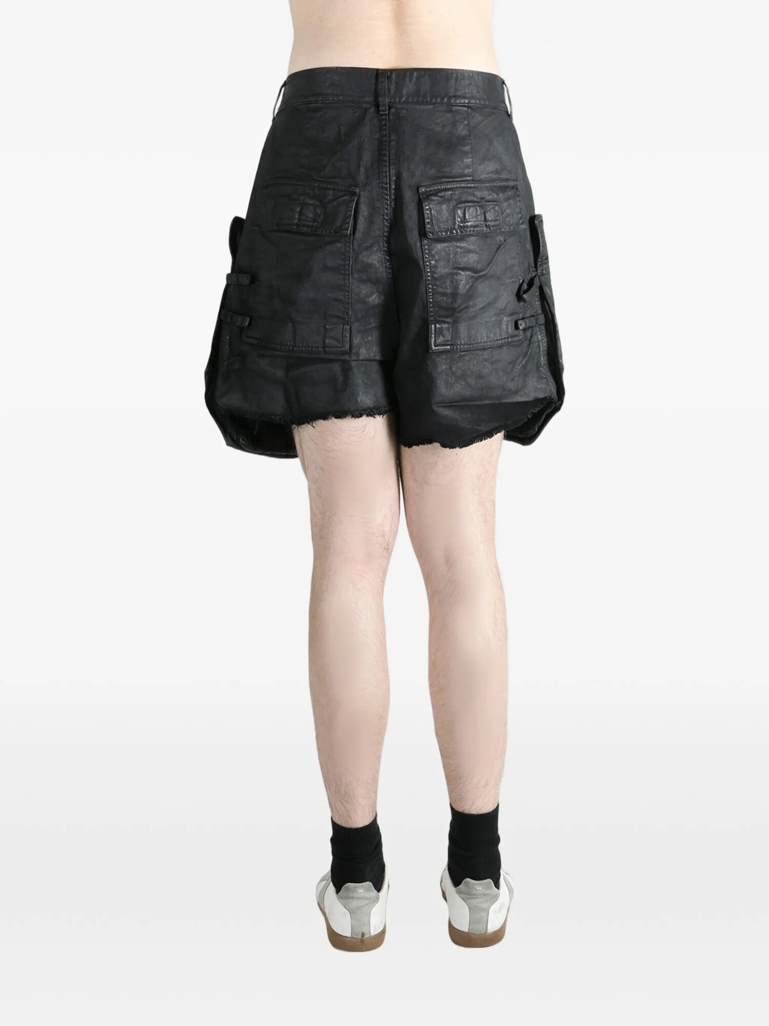 Шорты Rick Owens Frayed-hem cargo shorts, размер L, черный — фото 1