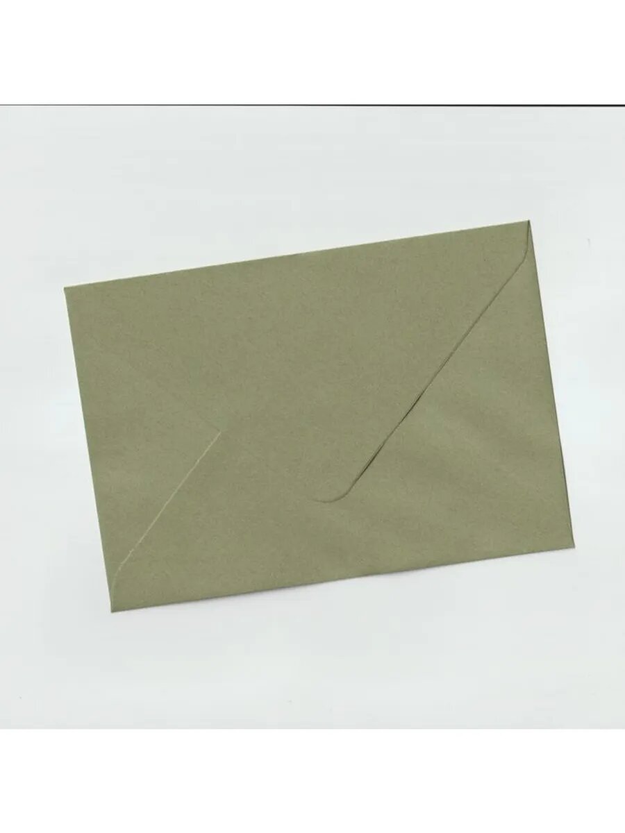 Конверты C6 (землянисто-зеленые, 5 шт. — наклейки с цветами)