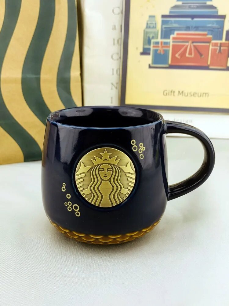 Кружка Starbucks "Black collection" синяя, 414 мл, 1 шт