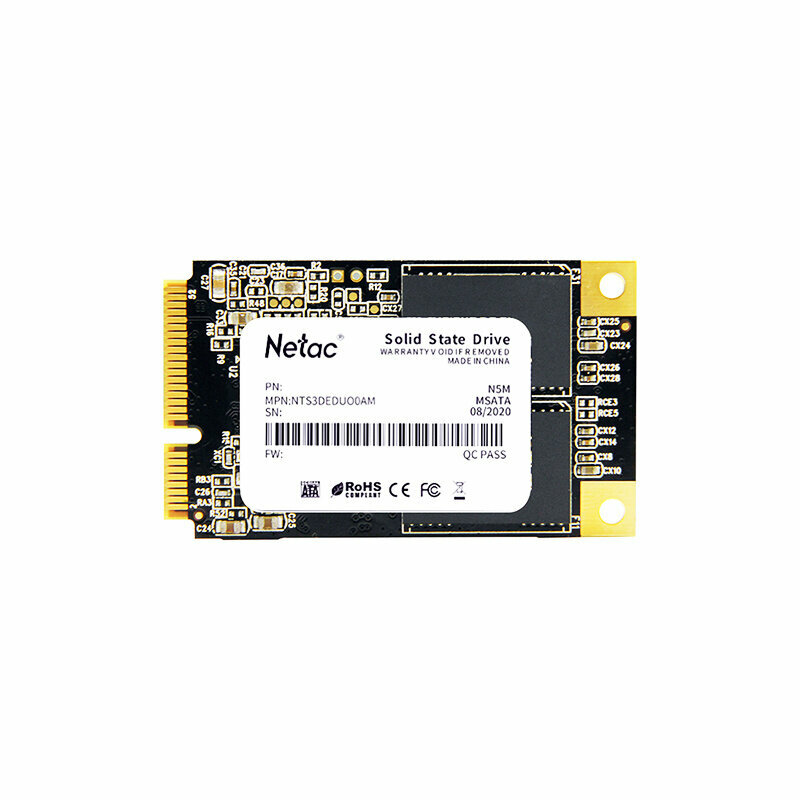 Накопитель SSD Netac 1Tb N5M mSATA, R/W 560/520MB/s, 3D NAND, 560TBW (NT01N5M-001T-M3X)