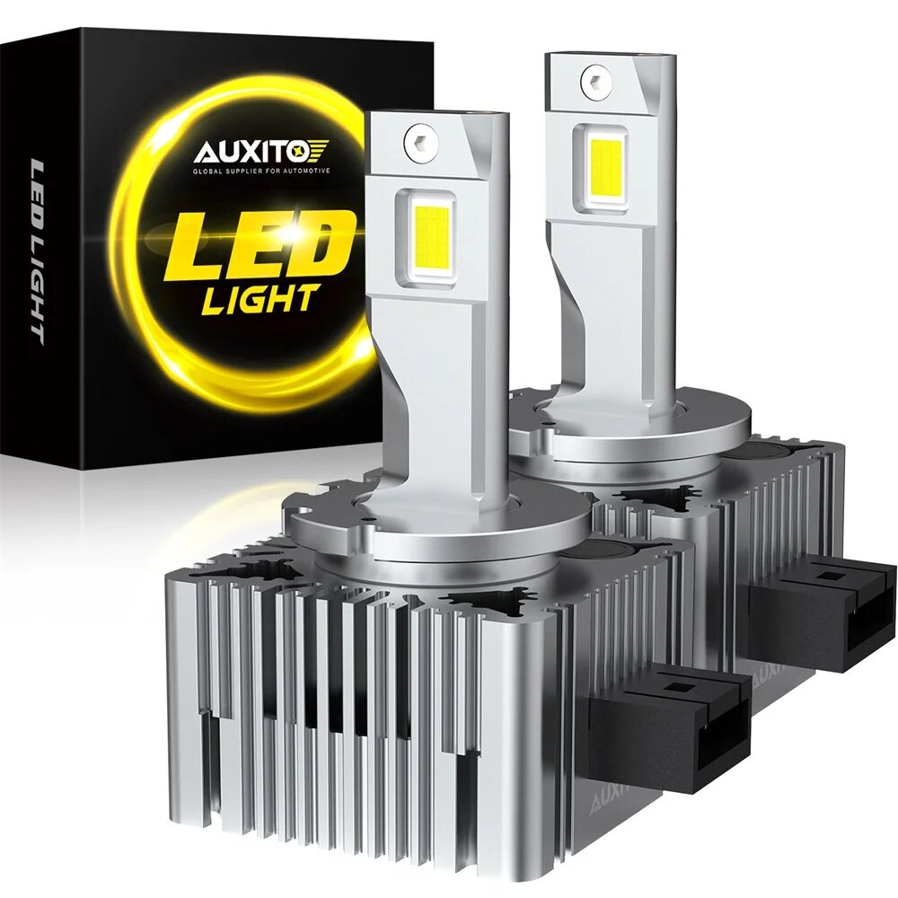AUXITO Лампы D1S LED 2шт, 6000K, 30000 Лм, 120 Вт