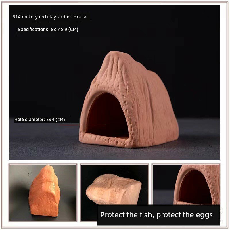 Каменный укрытие в аквариуме для размножения рыб, декоративное укрытие для креветок