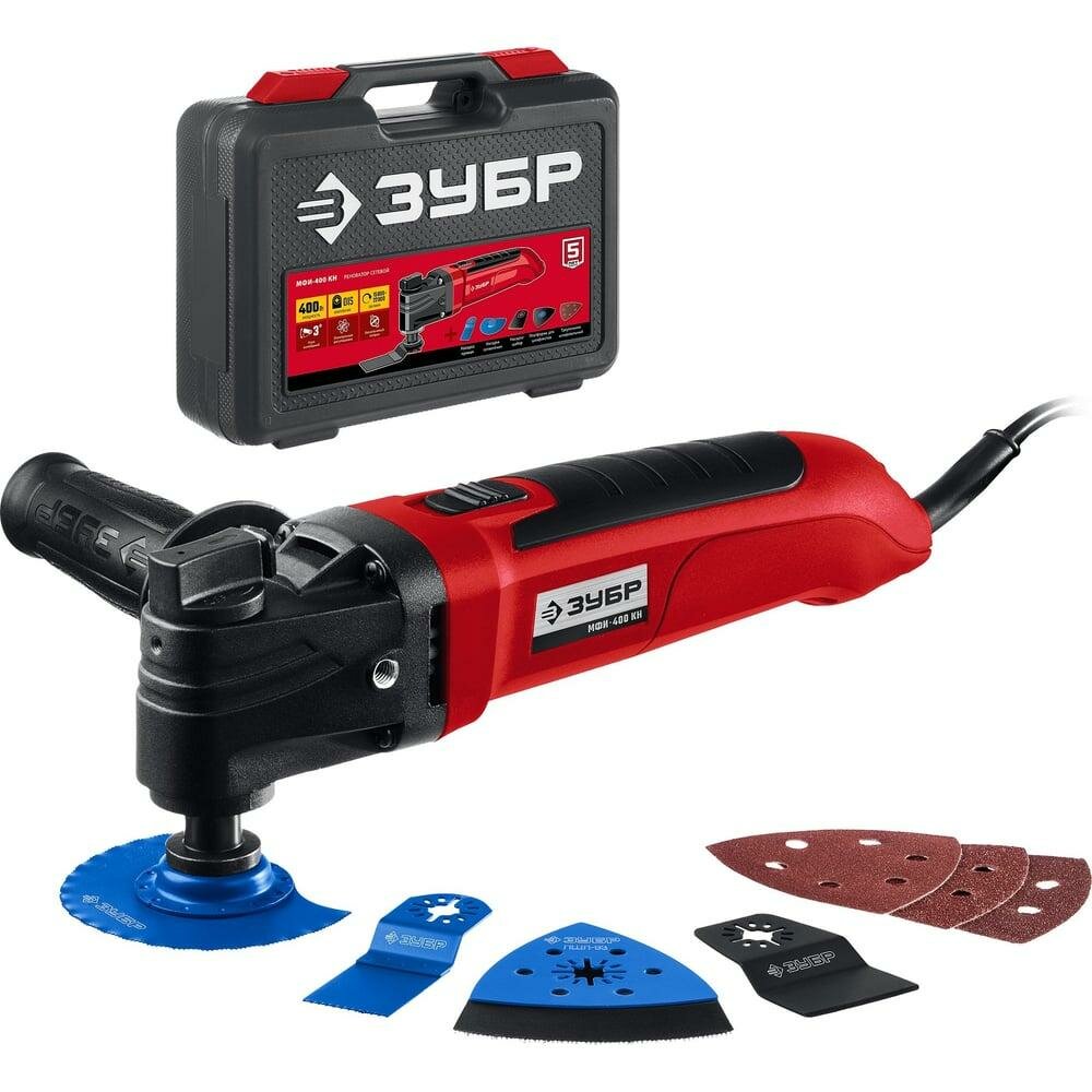 Реноватор ЗУБР 400 Вт, с набором насадок, кейс МФИ-400 КН