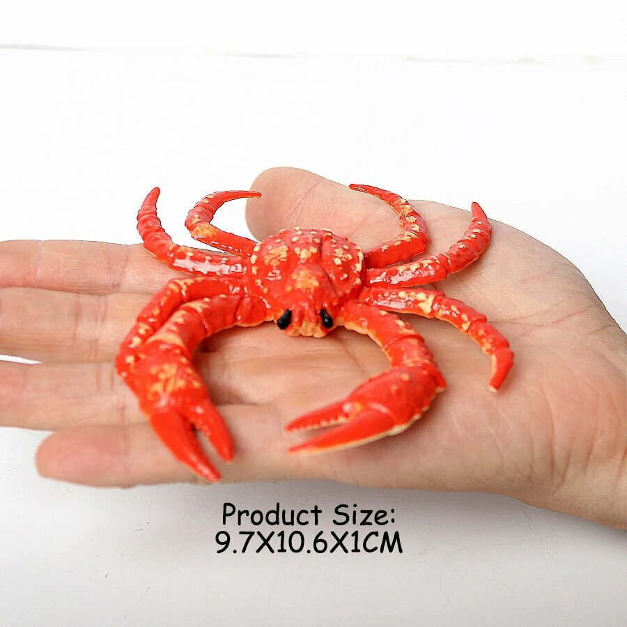 Красная фигурка краба King crab из ПВХ