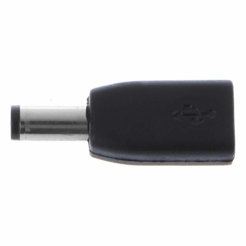 Адаптер мама micro-USB папа 5,5 2,1 мм, Черный