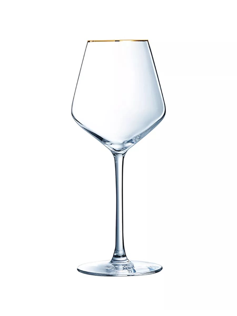 Бокал для вина Cristal D'arques Ультим Борд Ор, хрустальный, 380 мл