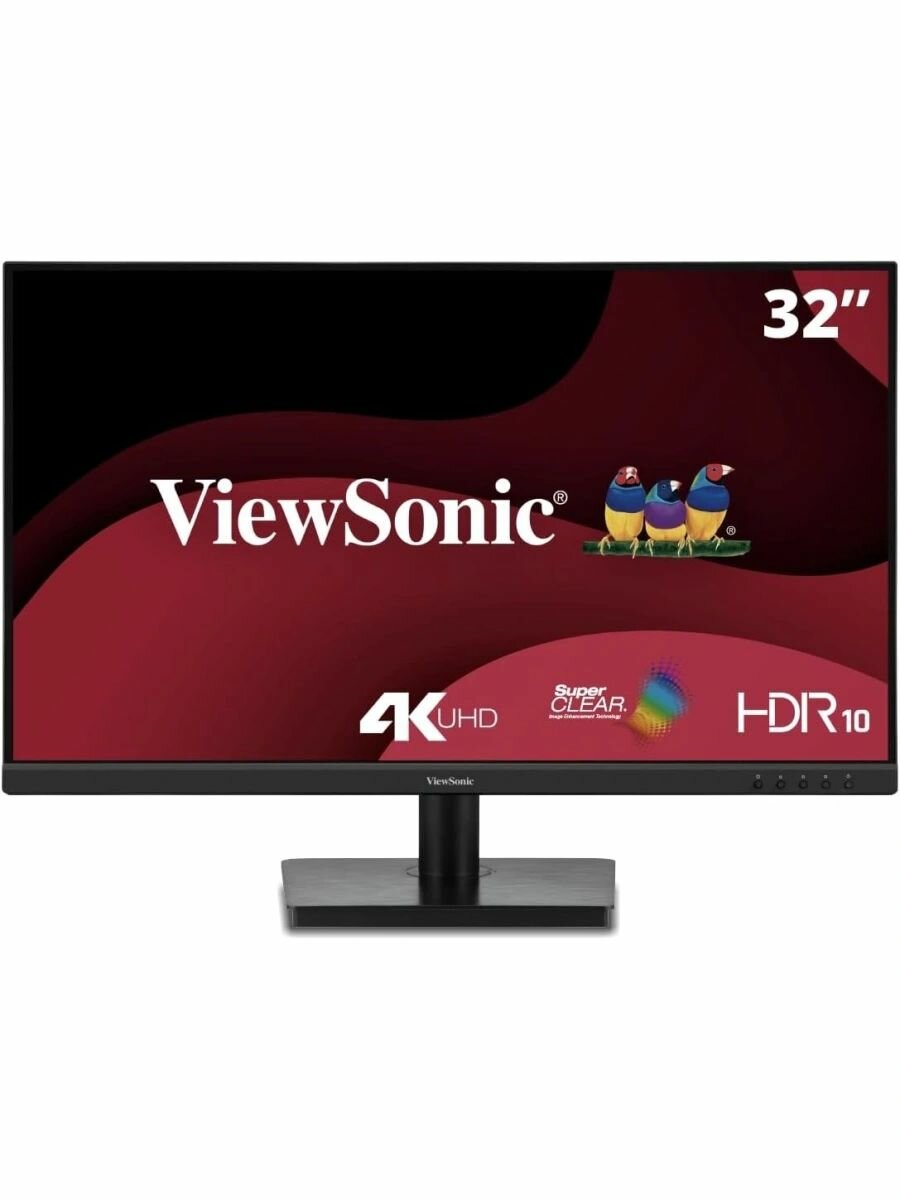 Монитор ViewSonic VA3208, диагональ 32", разрешение 3840x2160, 4К, антибликовый, черный