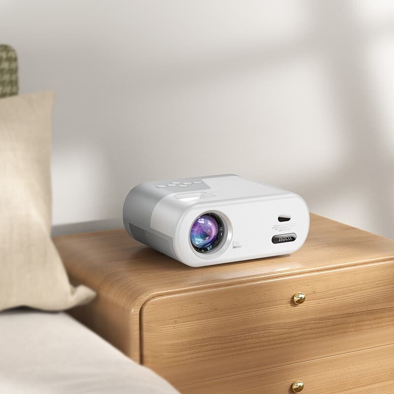 Проектор HOCO Smart projector DT2, Android, Wi-Fi, Bluetooth 5.0, 720p, бело-серый