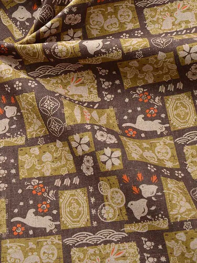 FABILL Ретро хлопковая льняная ткань 55%Cotton 45%Linen K 2