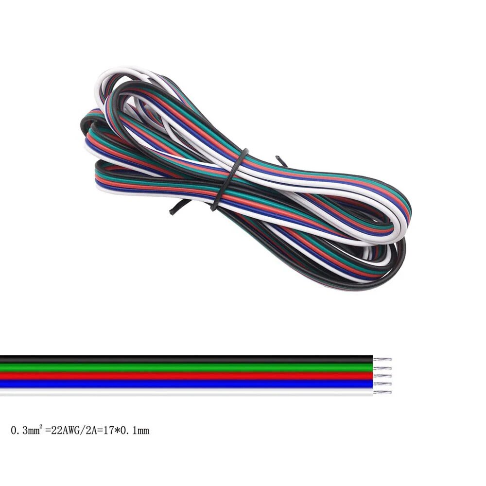 Провод 22AWG 5Pin Led Wire, 50m