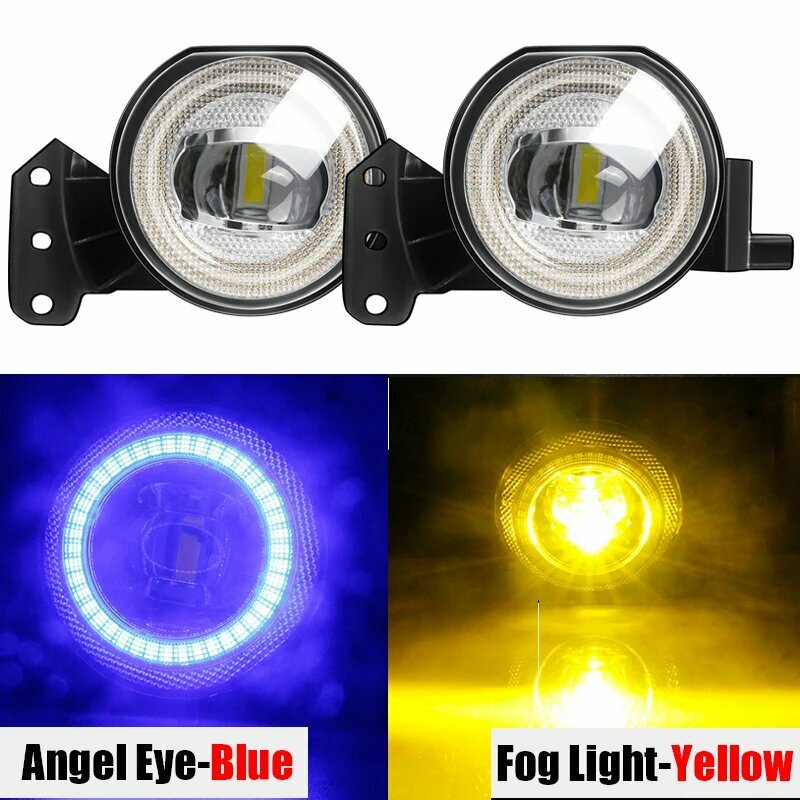 2 X противотуманные фары Angel Eye DRL для BMW E46 E60 E63 E90 525i 530i 545i 550i Yellow and Blue