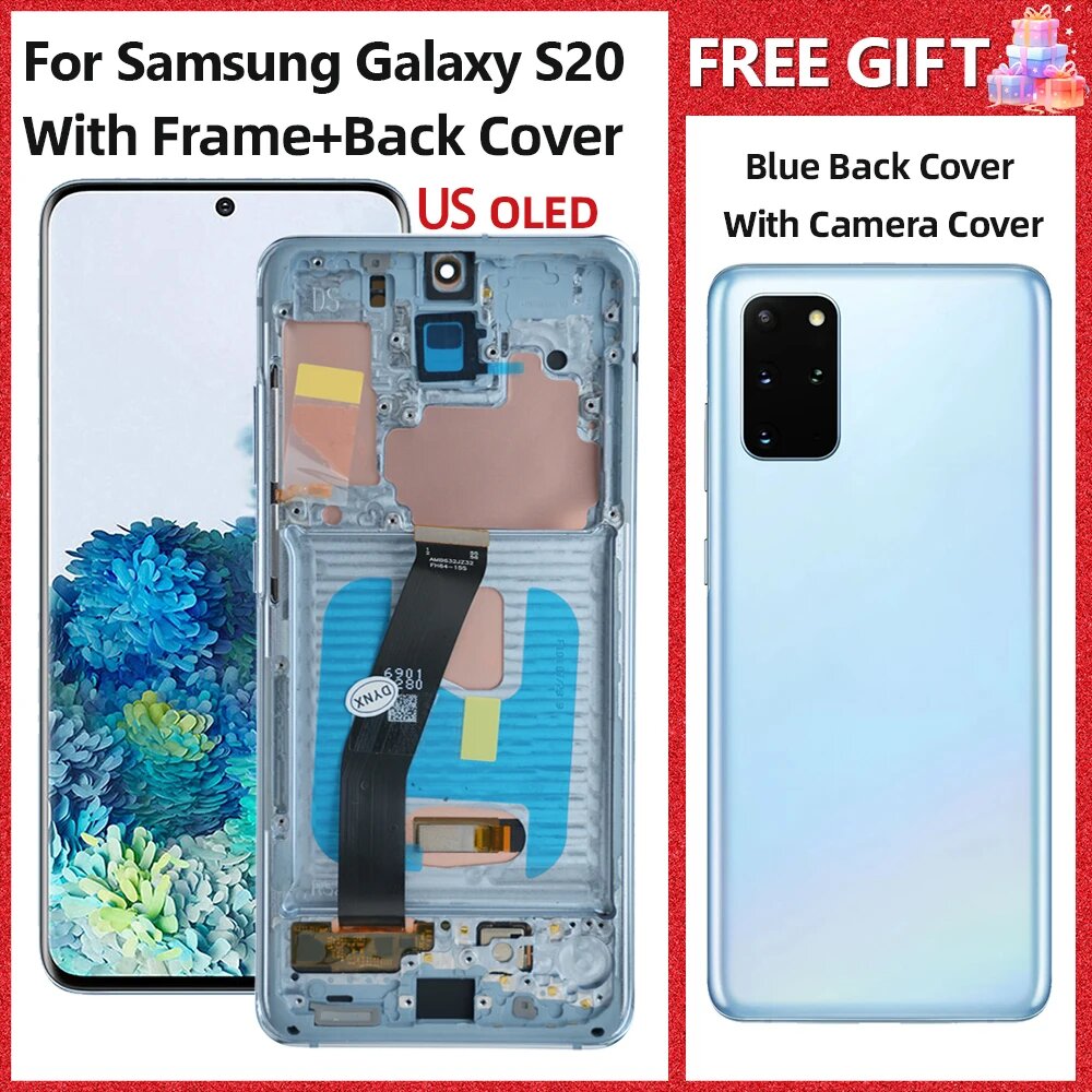 Высококачественный ЖК-дисплей для Samsung Galaxy S20 G980 ЖК-дисплей для Galaxy US OLED Blue Kit
