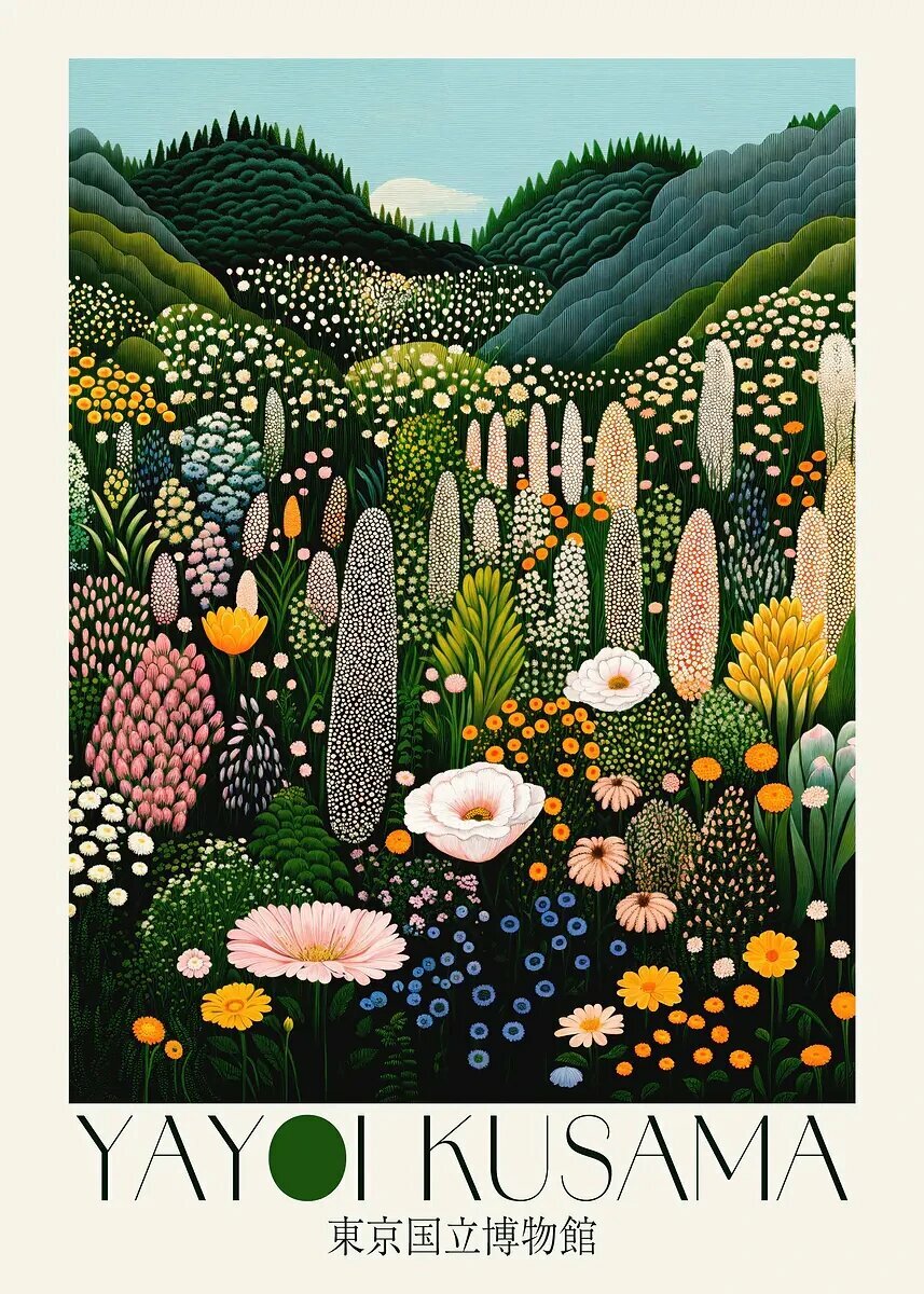 Печать на холсте "Япония Yayoi Kusama" 6, 20X30cm Unframed