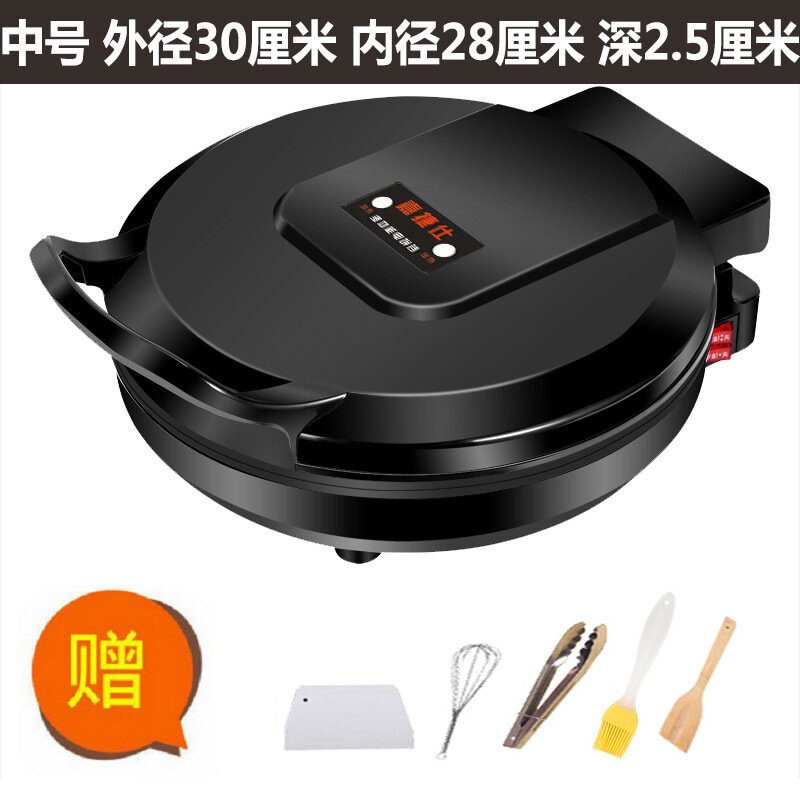 Электрическая блинница для домашнего использования, с двусторонним нагревом, увеличенной и углубленной формой для блинов, многофункциональная машина для приготовления блинов, машина для тонких блинов и выпечки, сковорода для жарки и выпечки.