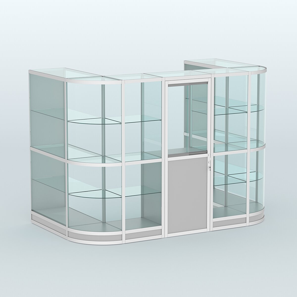 Павильон из профиля пристенный №4г (4,05 кв. м), Серый